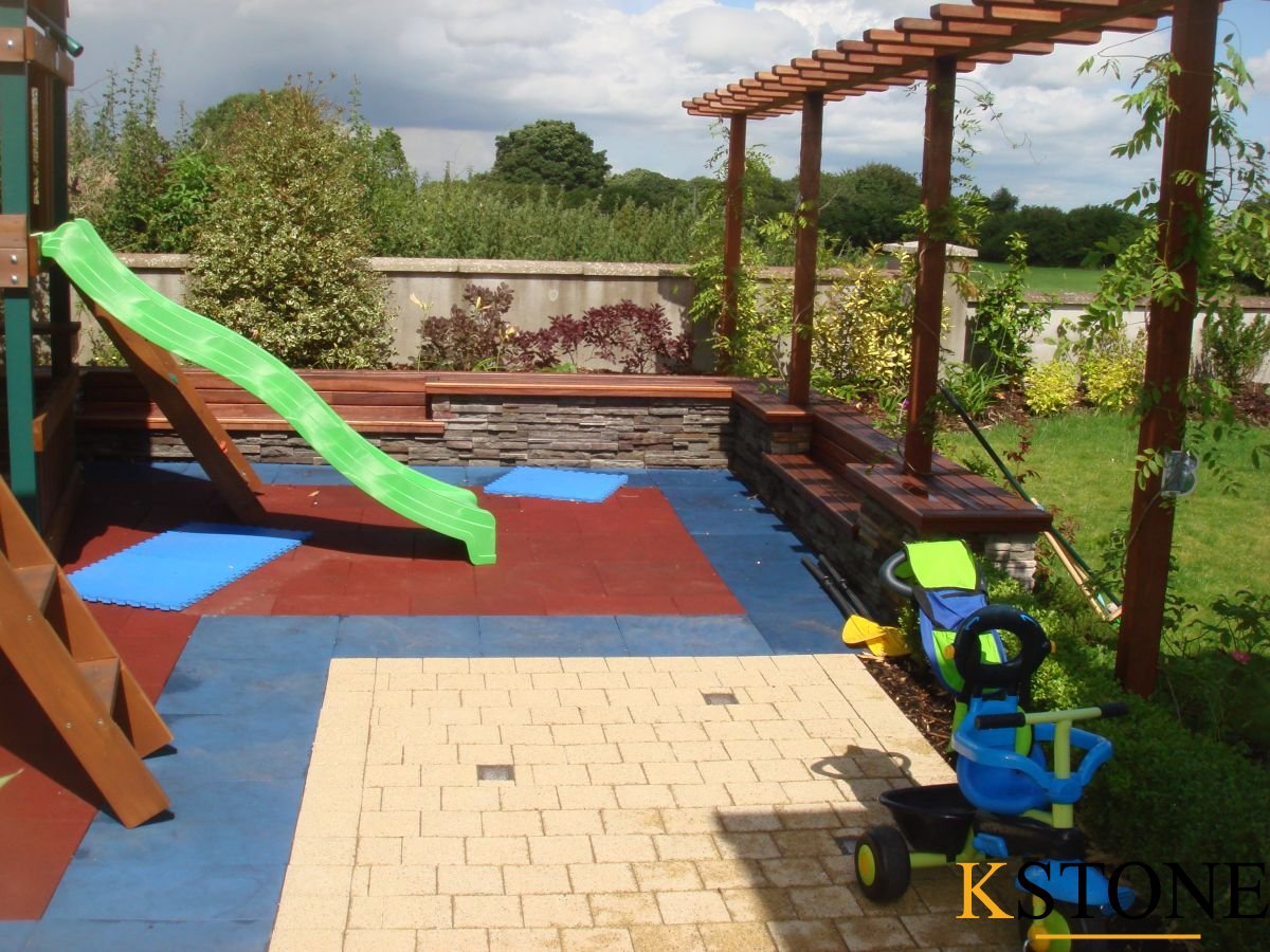 Childrens Play Area - Kstone Natural Stone paving